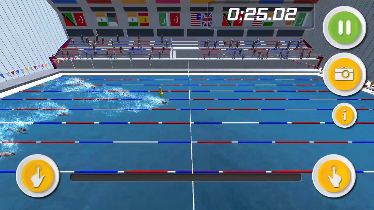 Swimming race 300m - YouTube