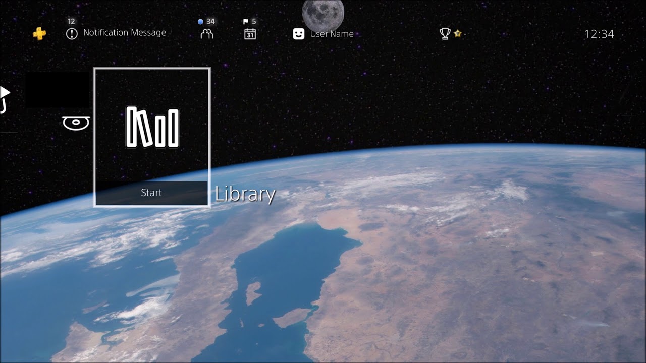 4K Earth to Moon Dynamic Theme PS4 - YouTube