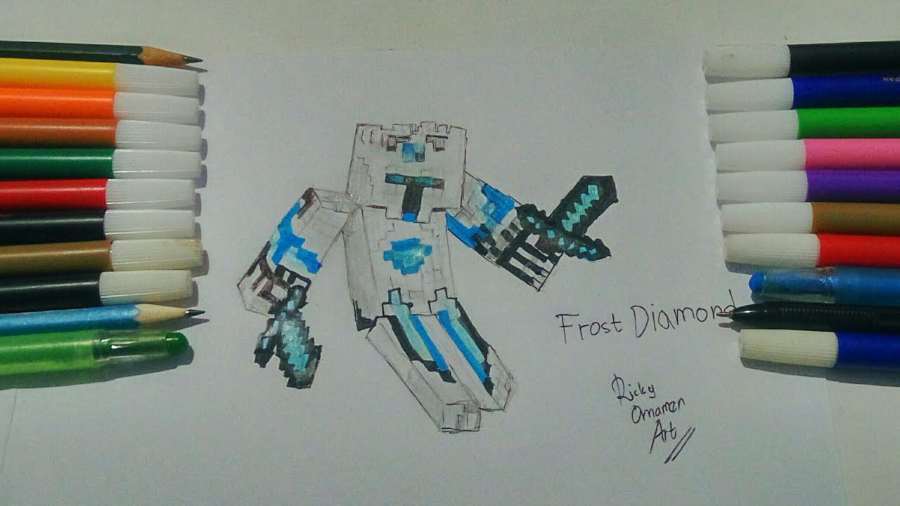 Cara Menggambar Frost Diamond || Reall draw Frost diamond #Rickyornamen ...