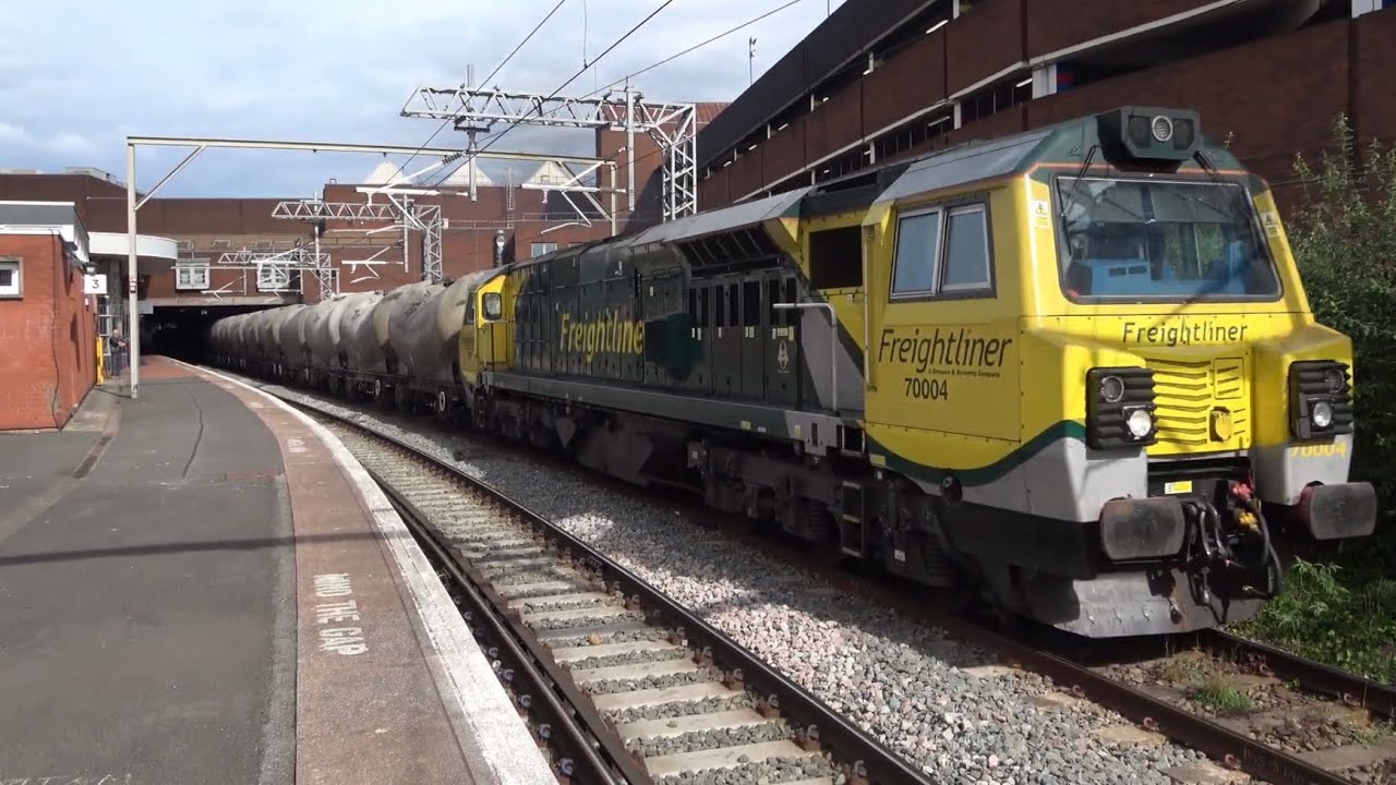 COLAS TRACTOR 37175 & VARIETY OF FREIGHT AT WALSALL INC GBRF 66792 AND ...