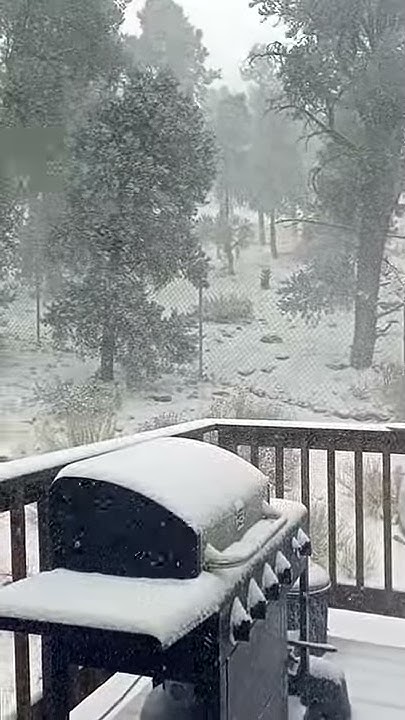 snow piling up in big bear - YouTube