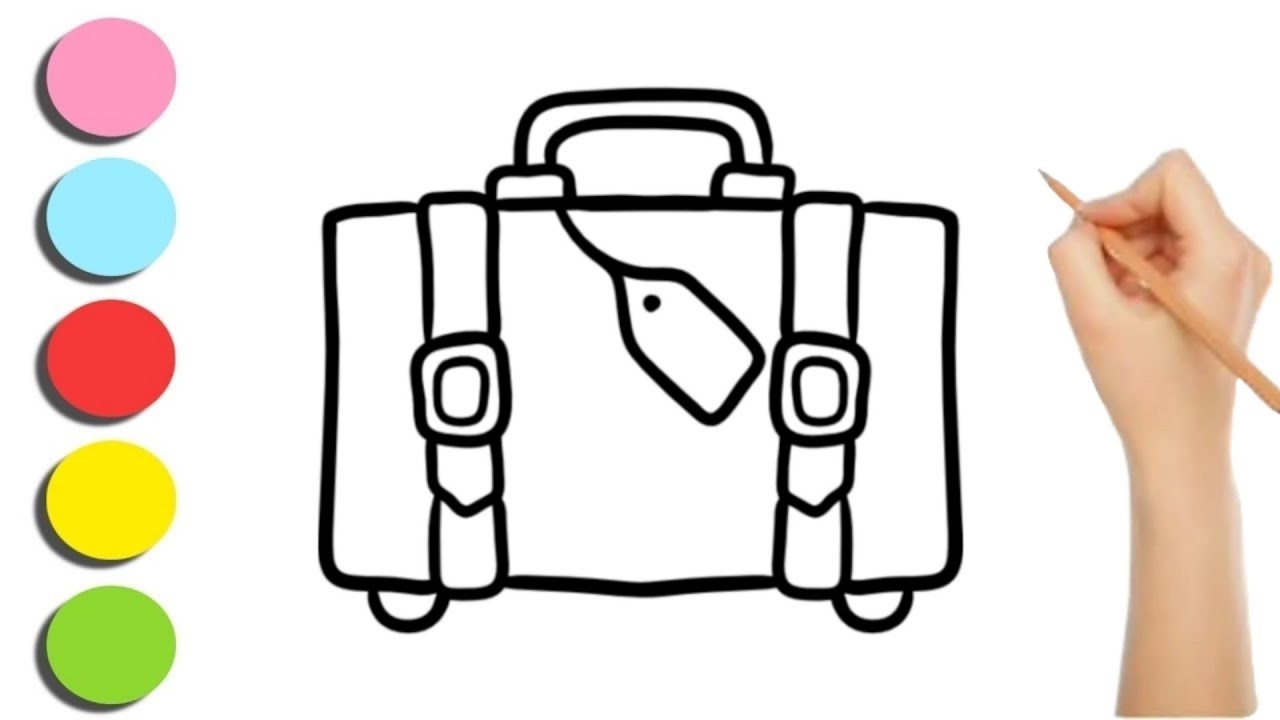 Suitcase Traveller Drawing, Painting & Coloring for Kids & Toddlers ...