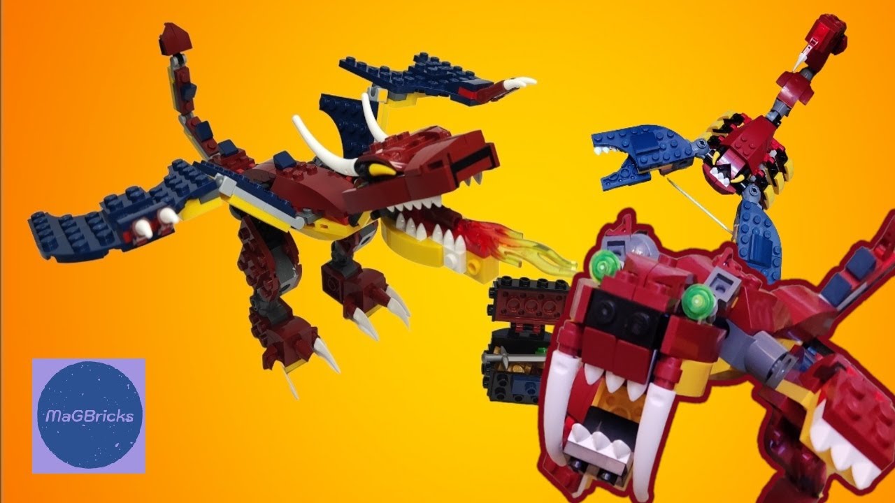Fire Dragon | Creator 3 in 1 Speed Build Lego Set 31102 - YouTube