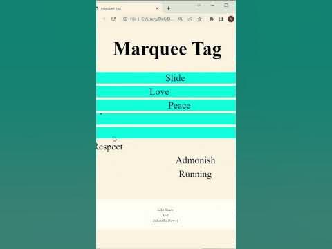 how can create Marquee Text in html- what is Marquee tag in HTML -How can use Marquee tag in ...