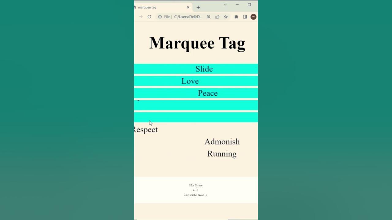 how can create Marquee Text in html- what is Marquee tag in HTML -How can use Marquee tag in ...