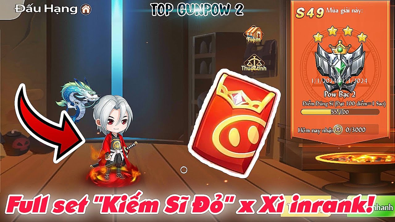 [Top Gunpow 2] Full set tuần muộn "Kiếm Sĩ Đỏ" x Lì Xì inrank 1vs1 ...