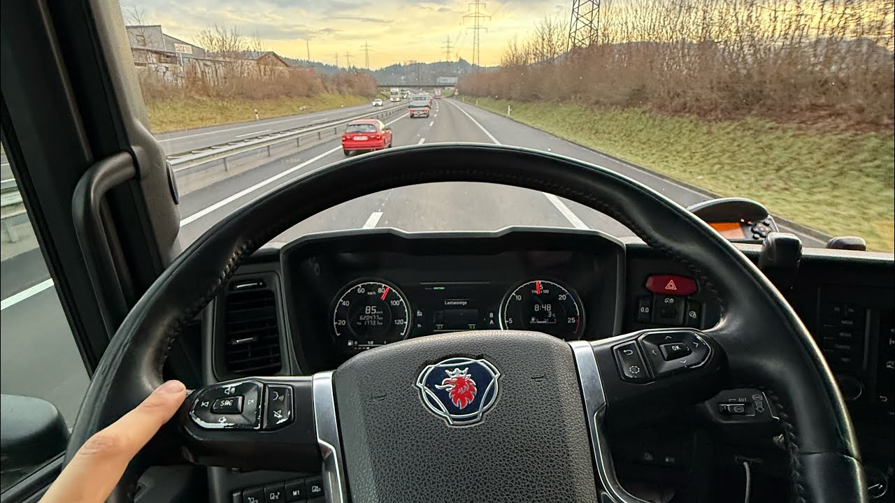 Driving a Scania.🚛Tipical working day 🇨🇭4K highways 🛣️driving - YouTube