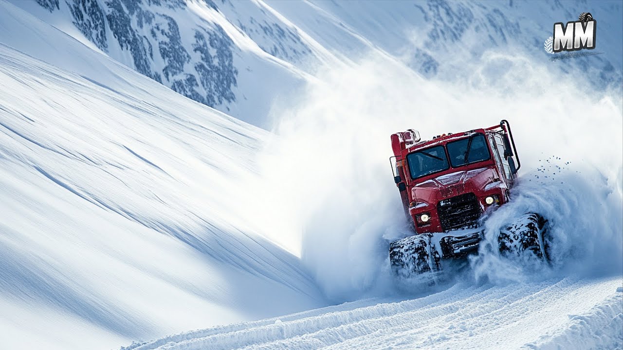 Heavy SNOW and ICE Machines taking on the DANGER - YouTube