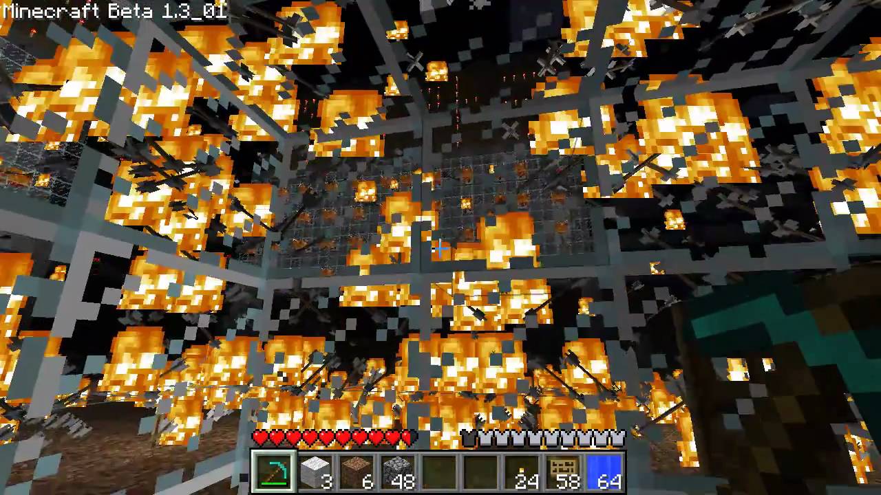 Minecraft Huge Flame Turret - YouTube