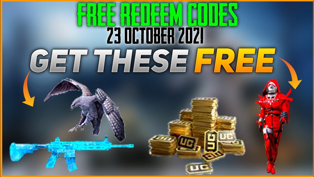 BGMI REDEEM CODE - 23 OCTOBER 2021 | GET FREE COMPANION,UC,GLACIER | 20 ...