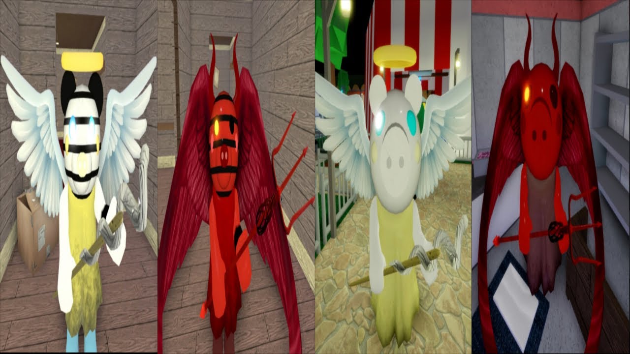Angel & Devil Zizzy vs Angel & Devil Jumpscare - Roblox Piggy - YouTube