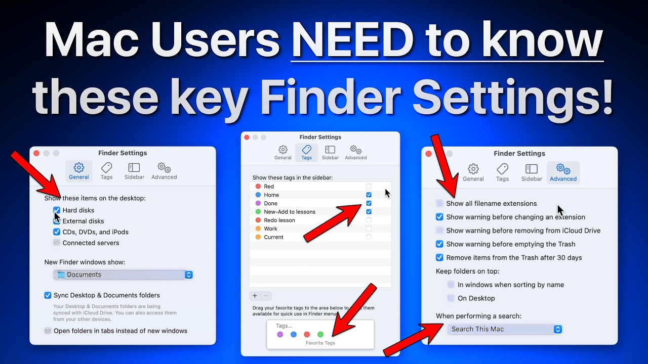 Mac Users NEED to know these Finder Settings in macOS! - YouTube