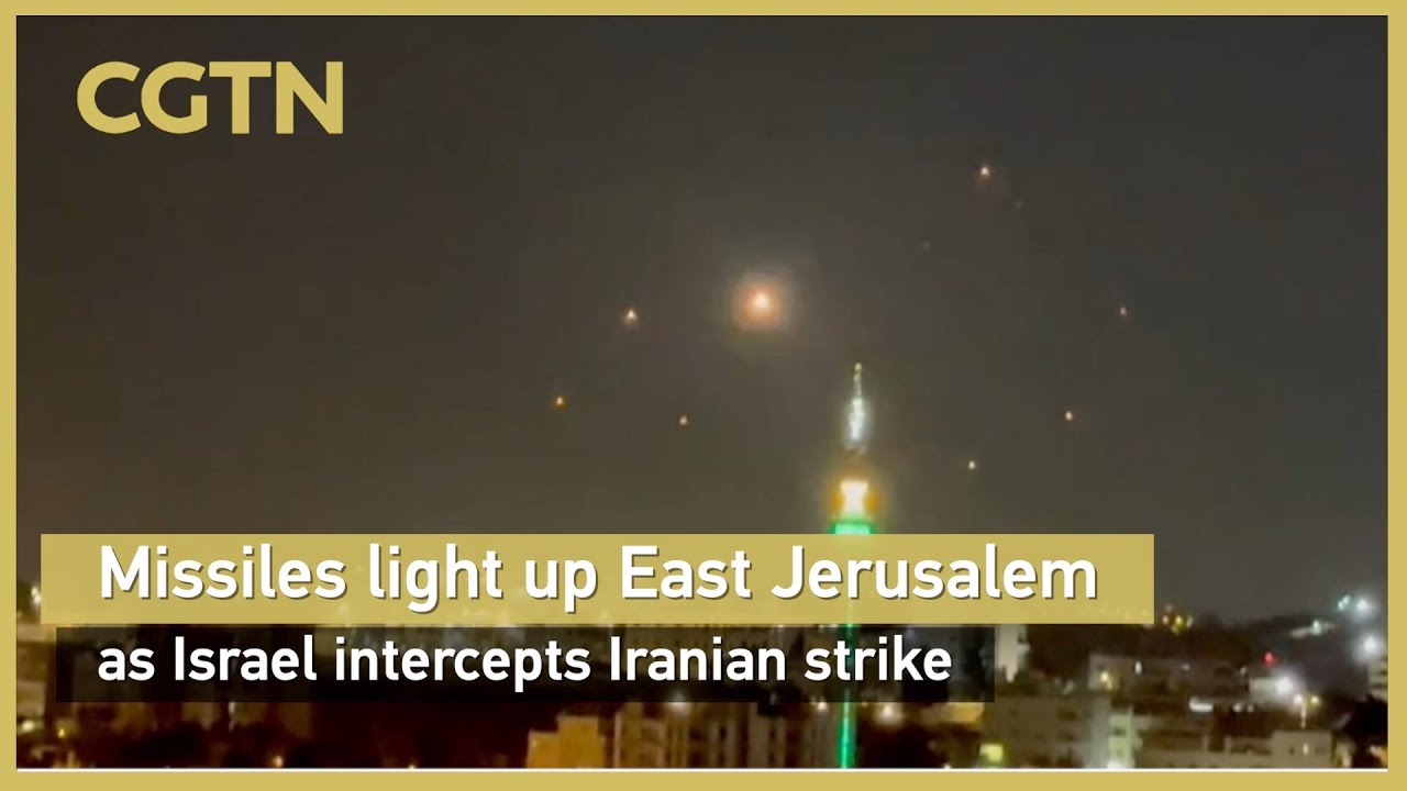 Missiles light up East Jerusalem as Israel intercepts Iranian strike ...