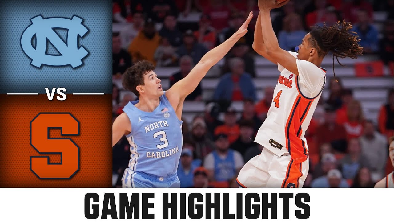 North Carolina vs. Syracuse Game Highlights | 2023-24 ACC Men's ...