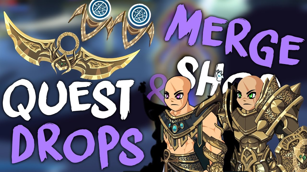 AQW - Quest drops and merge shop (showcase) - YouTube