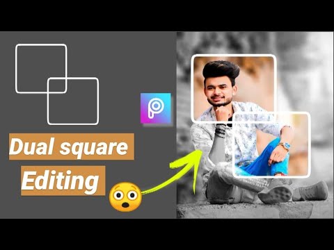 Dual square creative editing tutorial from picsart ll viral photo ...