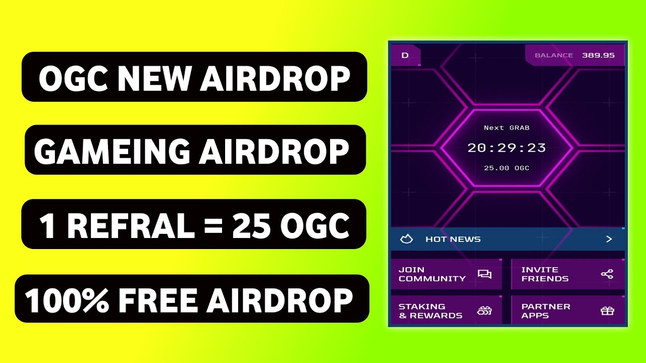 New Airdrop OGC Mining Free Gameing Airdrop || Guide Step by step Zero ...