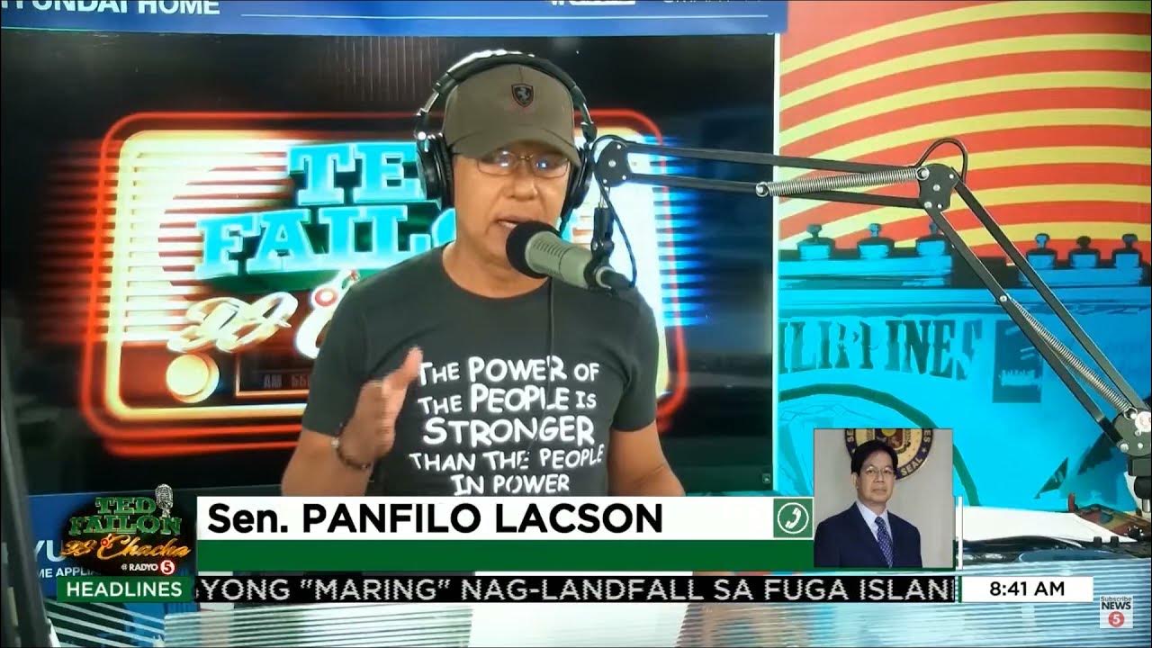 Ping Lacson: Panayam sa Radyo 5 (Ted Failon and DJ Chacha) | Oct. 12, 2021 - YouTube