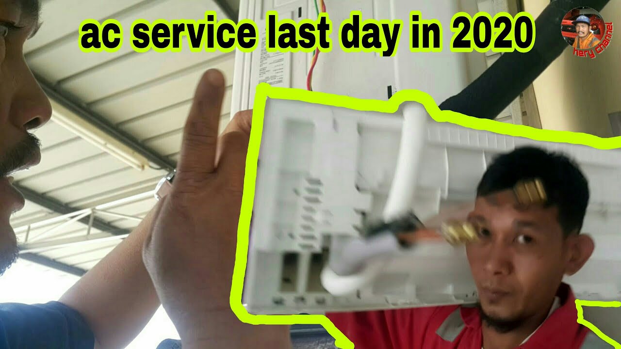 cuci besar ac panasonic split type di hari terahir tahun 2020 - YouTube