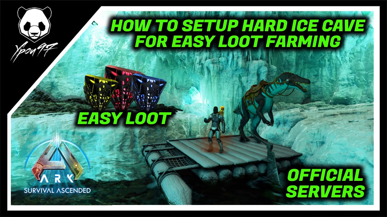 How To SETUP Hard Ice Cave For EASY LOOT FARMING In The Island | ARK ...