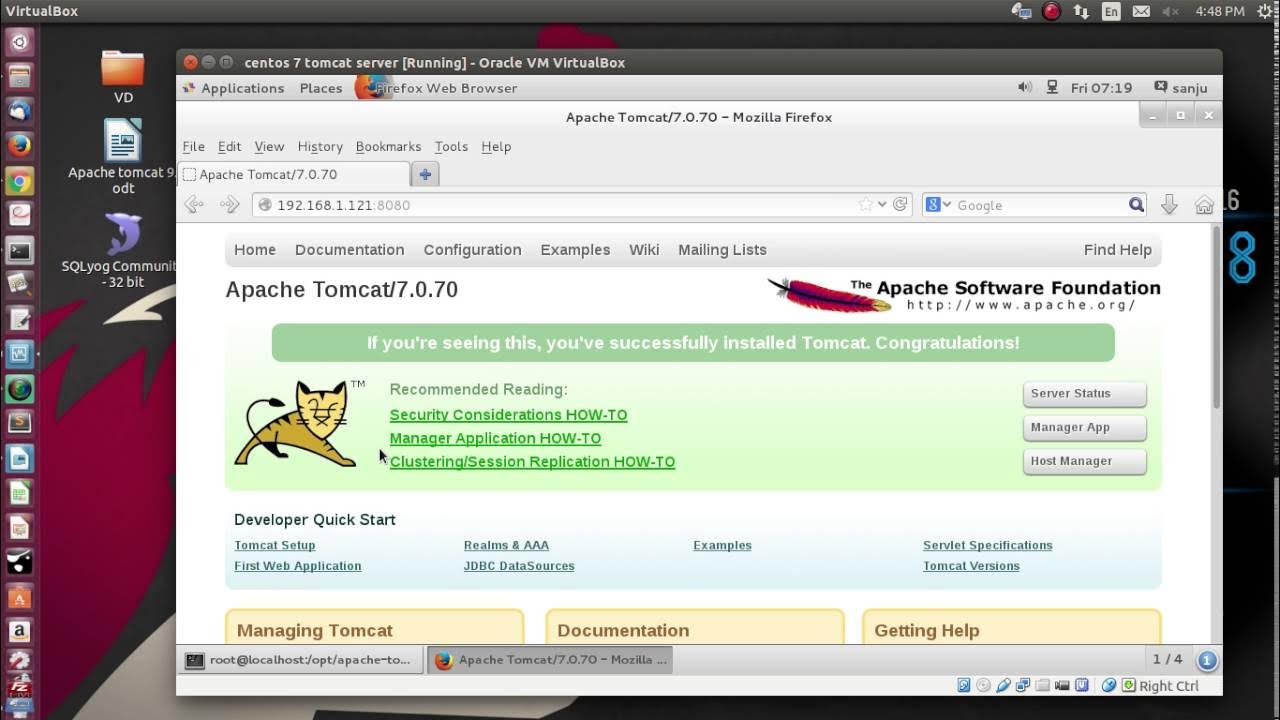How to configure apache tomcat server on Centos 7 - YouTube