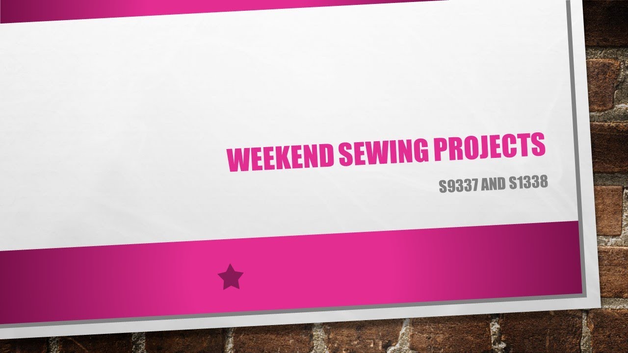 Weekend Sewing Projects - YouTube