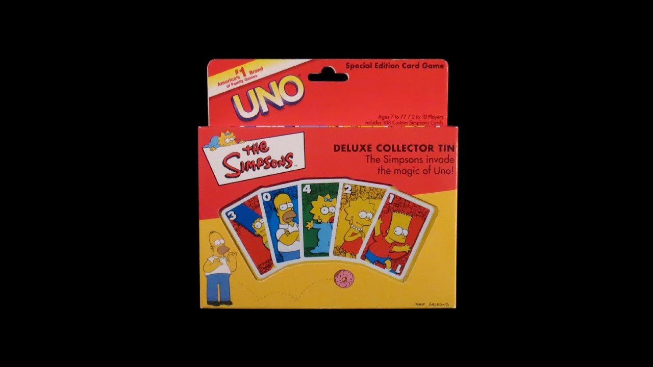 2001 The Simpsons Uno cards from Sababa Toys unboxing - YouTube
