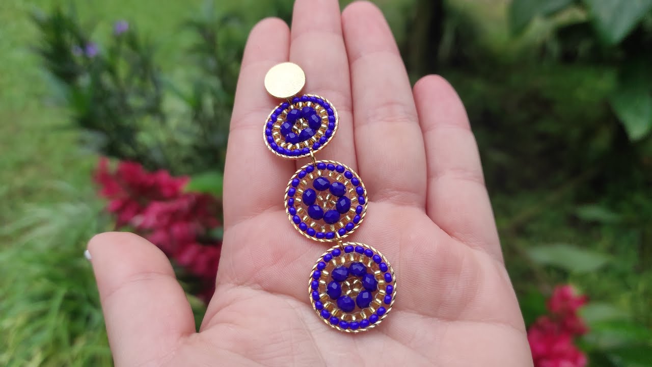 🔹 TUTORIAL ARETES SOBRE AROS EN MOSTACILLA Y MURANO/How to make beaded ...