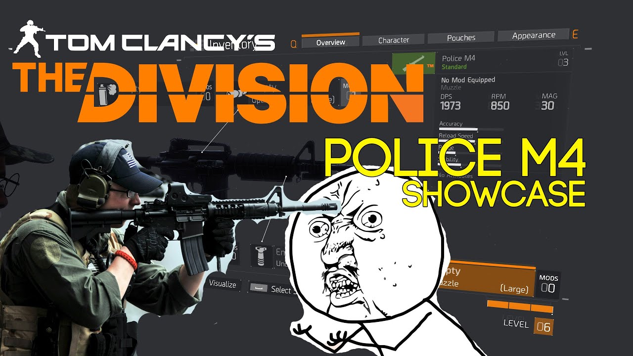 The Division Weapons - Police M4 Assault Rifle Showcase - YouTube