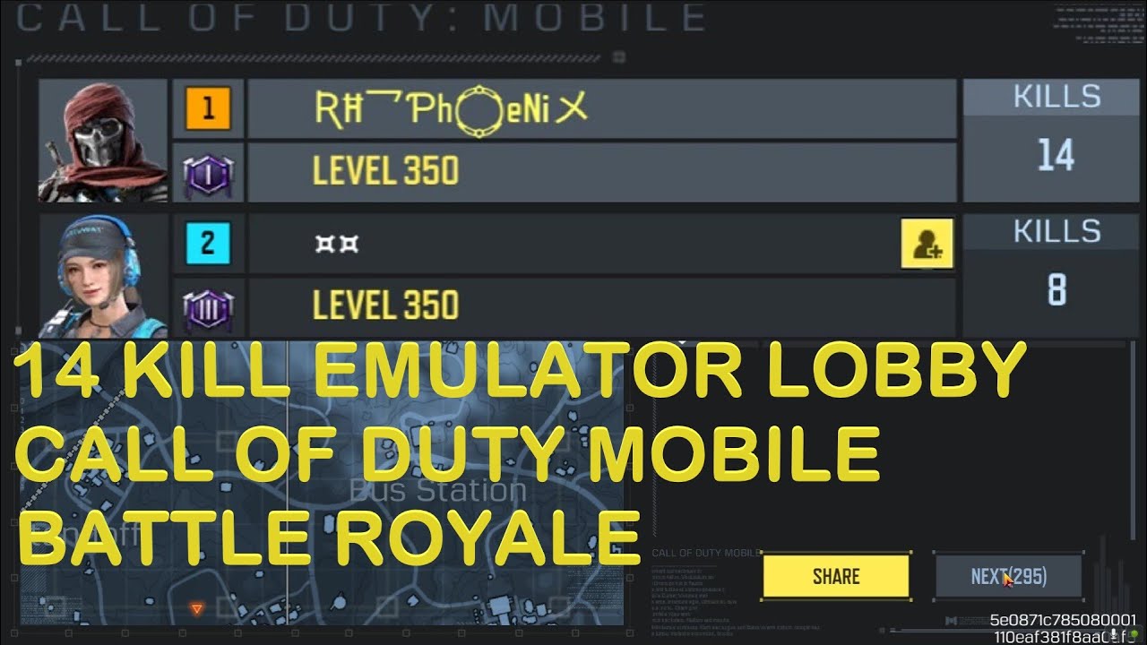 14 KILL EMULATOR LOBBY CALL OF DUTY MOBILE BATTLE ROYALE #codm # ...