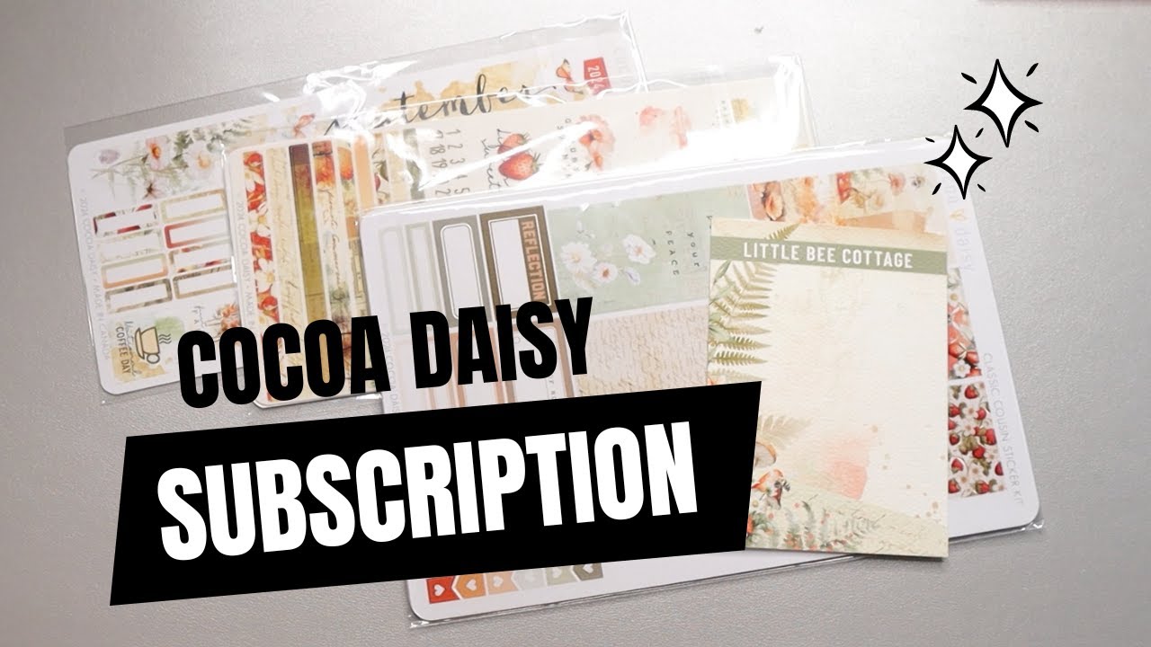 Hobonichi Cousin Planner Sticker Subscription Unboxing : Cocoa Daisy August Subscription - YouTube