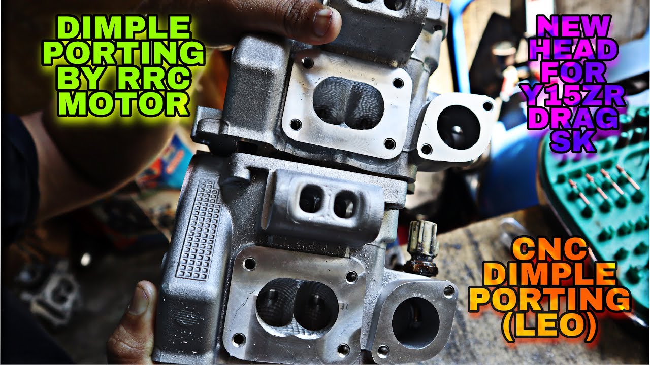 DIMPLE PORTING BY RRC VS CNC GOLF HEAD(LEO) | PROJEK BARU Y15ZR DRAG ...