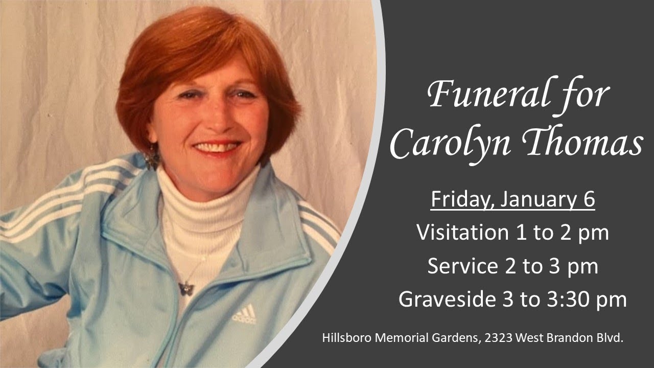 Funeral Service - Carolyn Thomas - YouTube