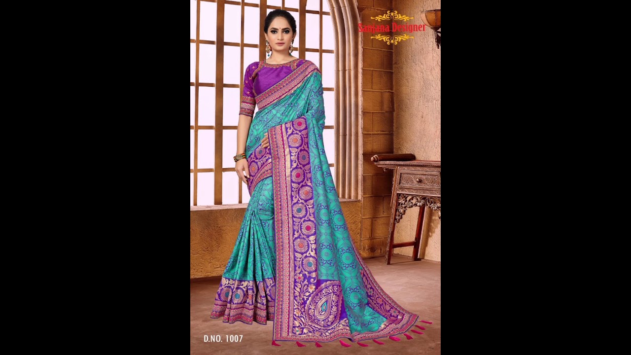 Designer Sarees MANYAVAR on Whatsapp +919619659727 - YouTube