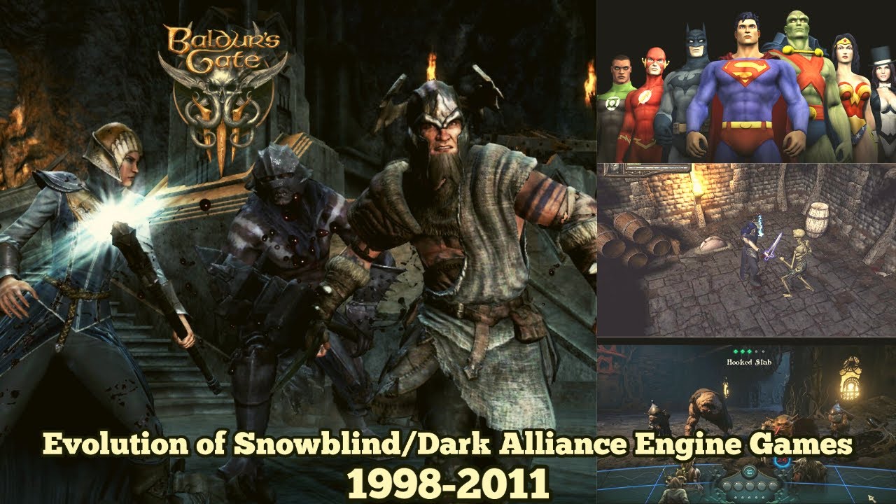Evolution of Snowblind/Dark Alliance Engine Games 1998-2011 - YouTube