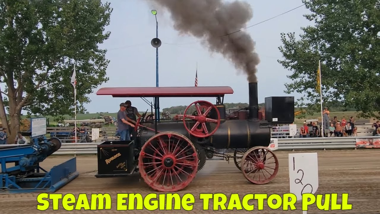 Steam Engine Pulls at the Lake Region Threshing Show - YouTube