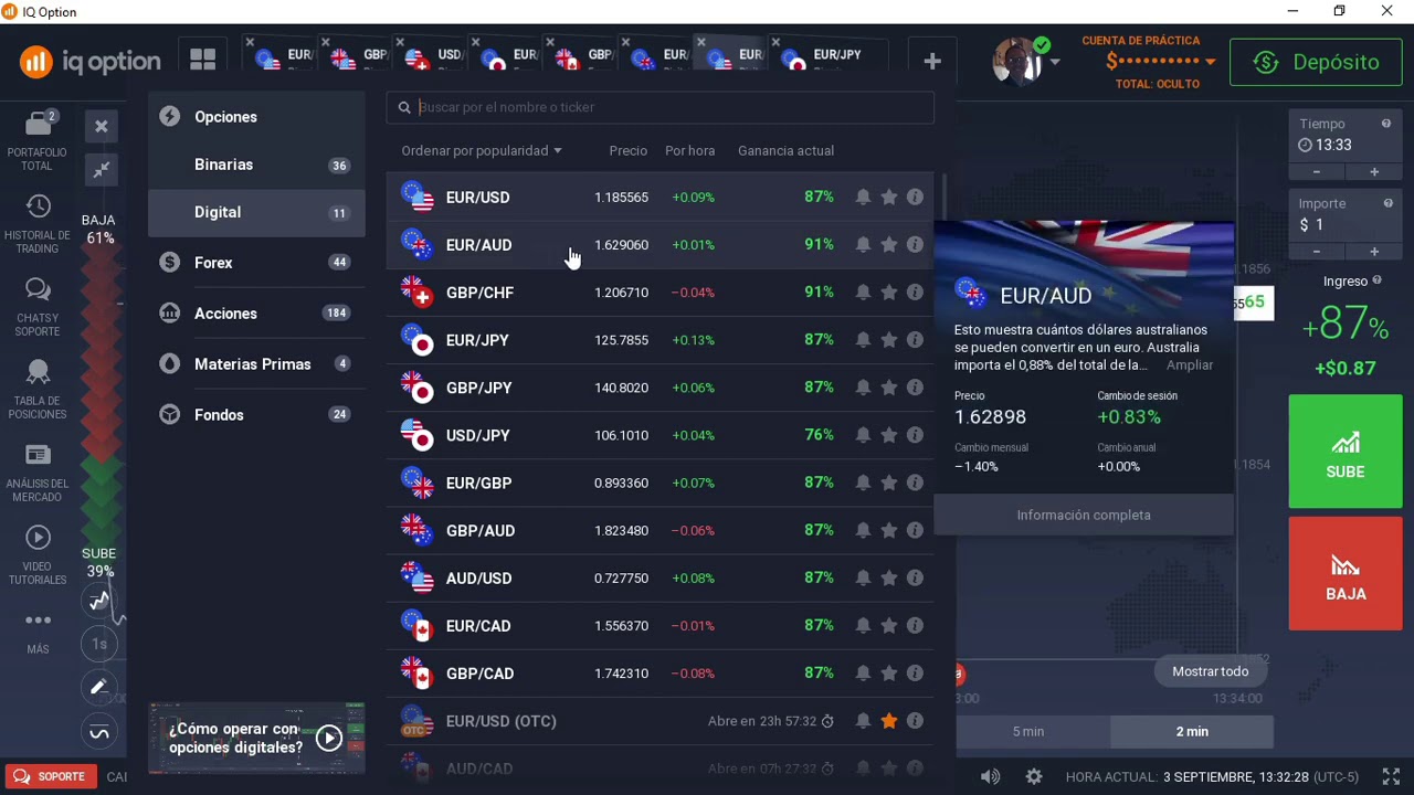 TUTORIAL IQ OPTION PARA PRINCIPIANTES - YouTube