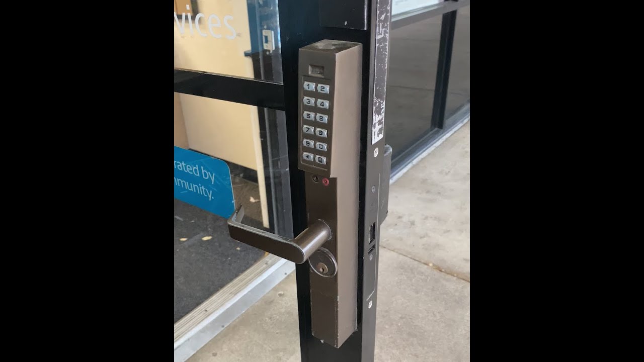 How to Change Battery Trilogy Keypad on Glass Door - YouTube