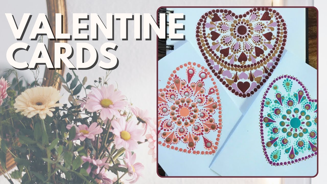 Mandala Dot Art | Paint along | Valentines Day Card - YouTube