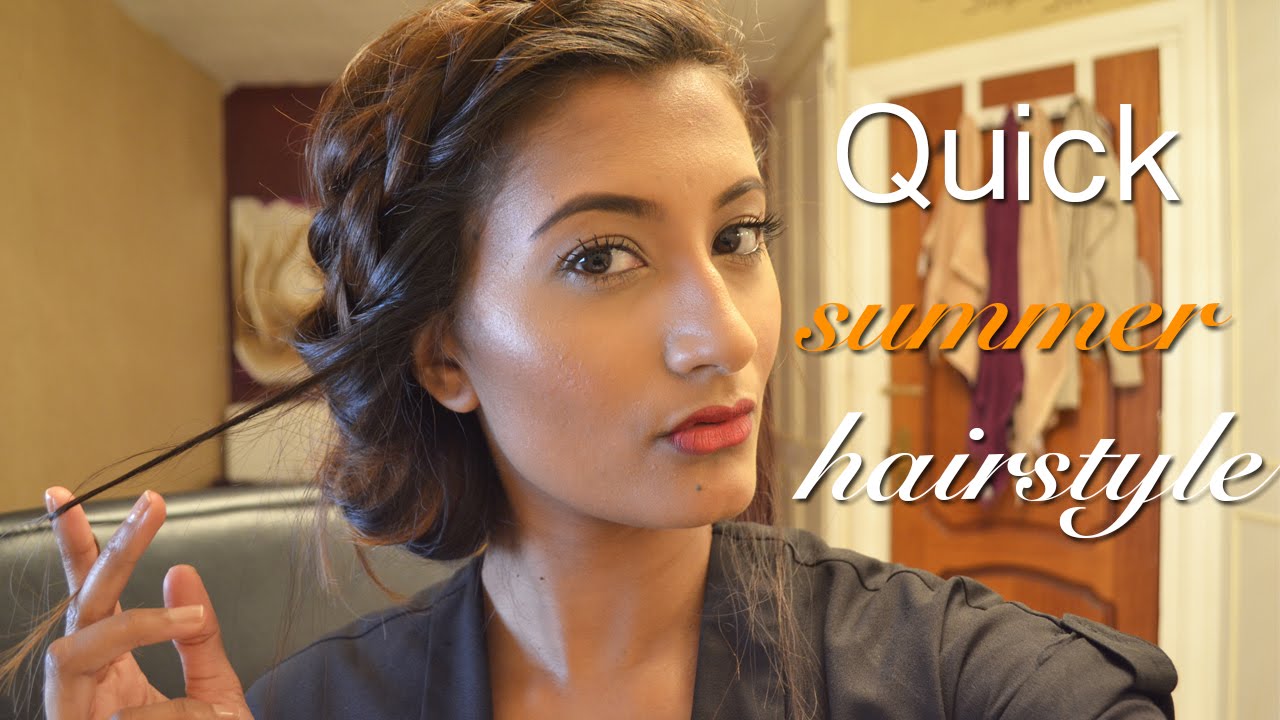 How To: Quick Summer Hairstyle for Short Hair - YouTube
