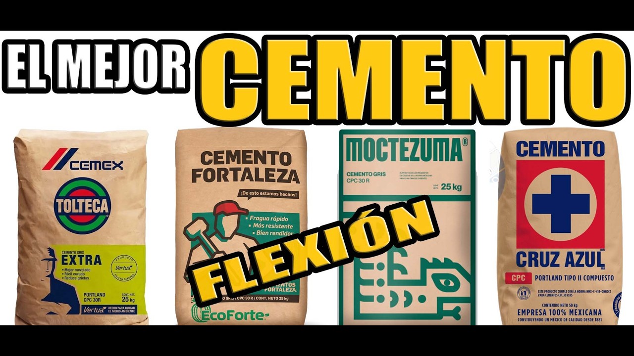 Cuál de las marcas de Cemento es mejor a la flexión, Cemento comercial ...