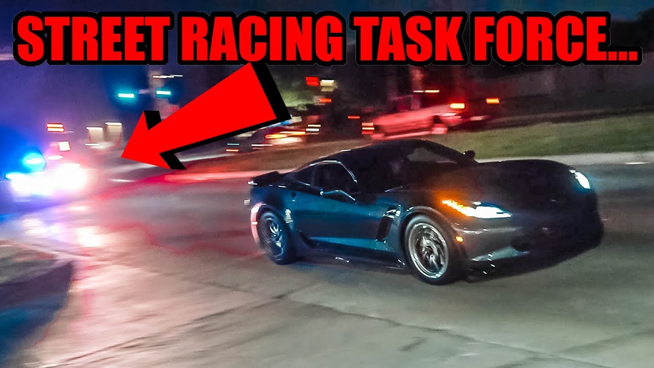 STREET RACING TASK FORCE SHUTS DOWN ROWDY CAR MEET! (They recognized me ...