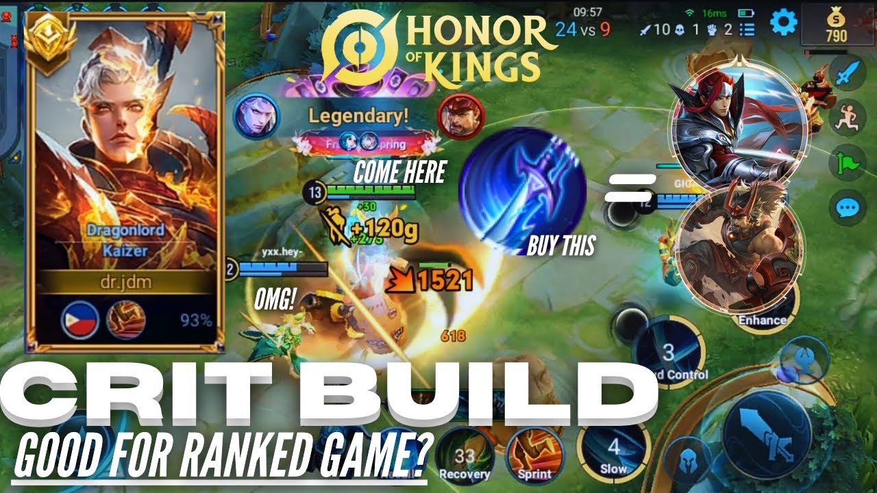 HOK : 🔥Kaizer’s Crit Build Shreds Lian Po & Han Xin – Insane Power ...