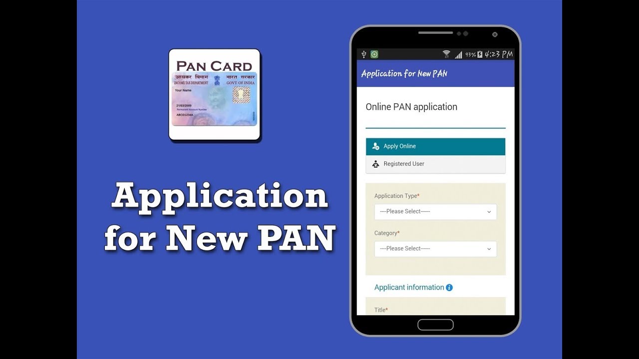 How To Apply Pan Card Easily On Your Mobile? - YouTube