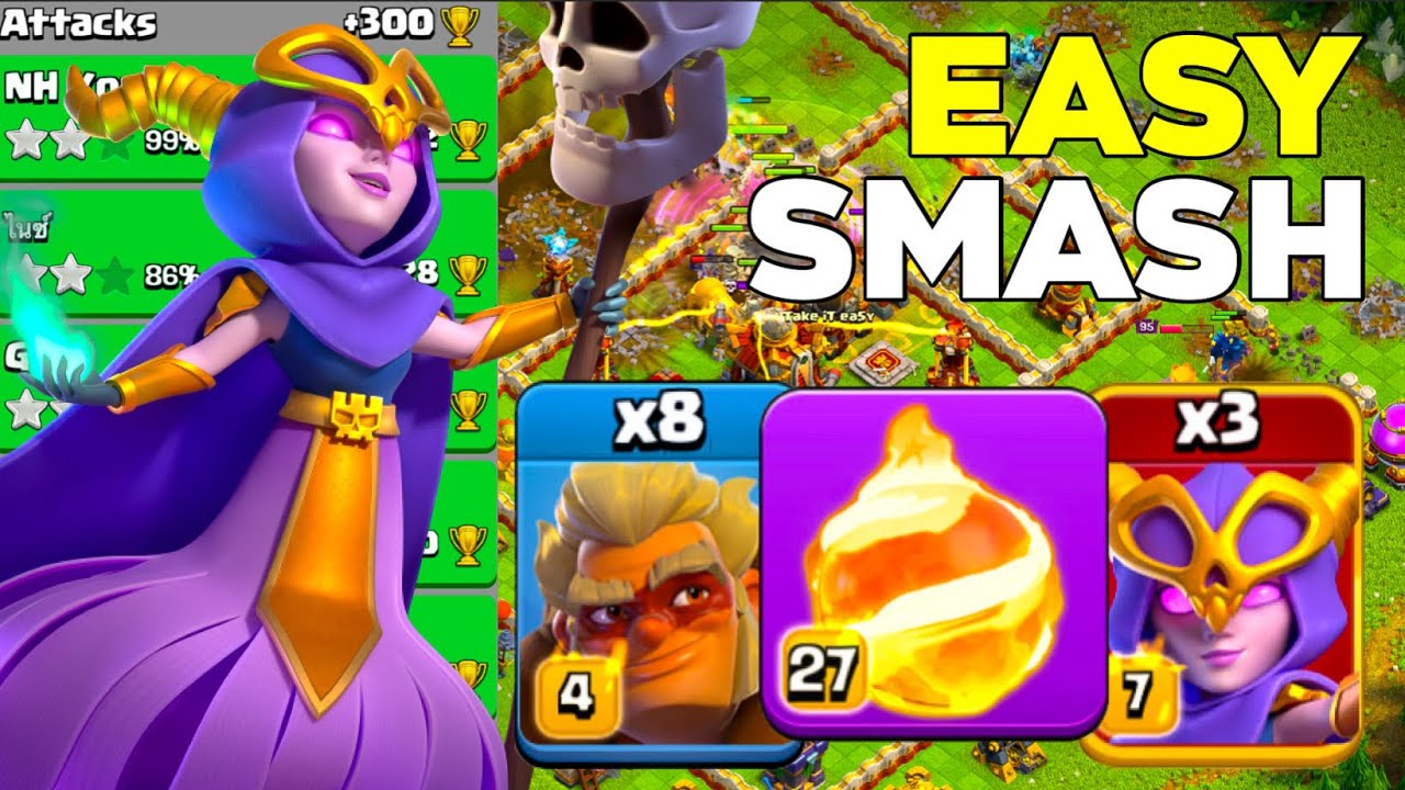 Super Powerful: TH16 Warden Fireball + Super Witch Druid Smash Legend ...