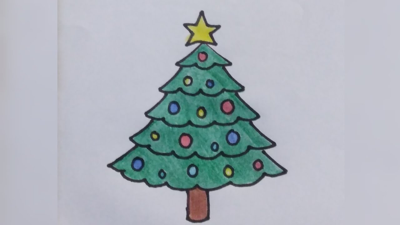 How To Draw A Christmas Tree Easily LetsDraw15 drawing how-to-draw-a-christmas-tree-easily-letsdraw15-drawing