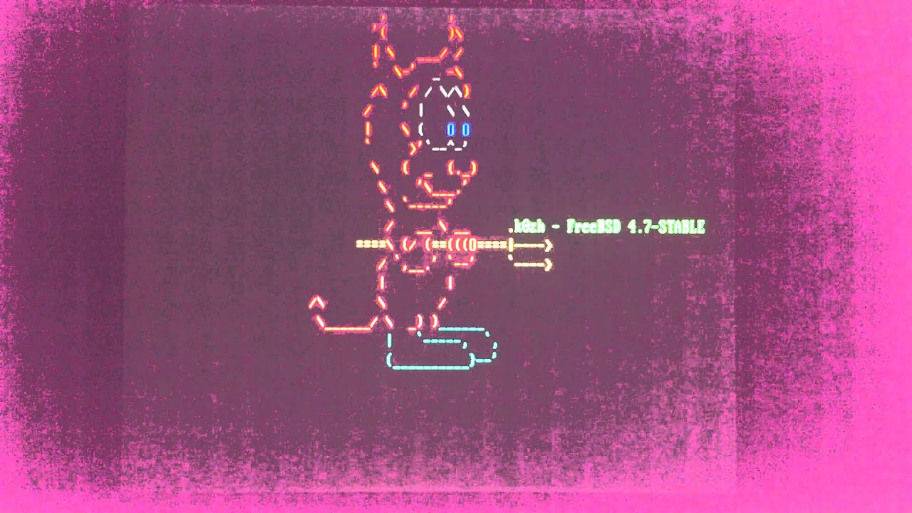 Freebsd 4.7 Ascii screensaver - YouTube