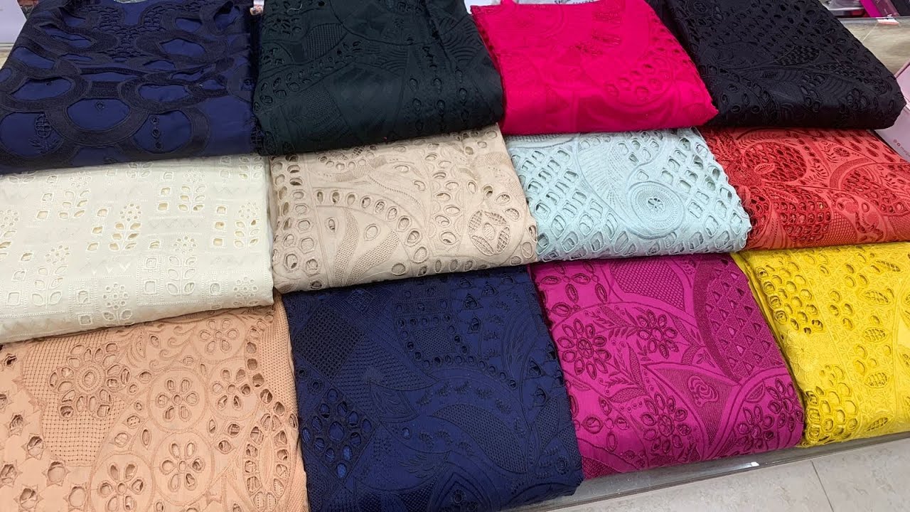 CHIKNKARI Lawn Complete | Pure Chiffon LaserCut |Shifli Duppta Branded ...