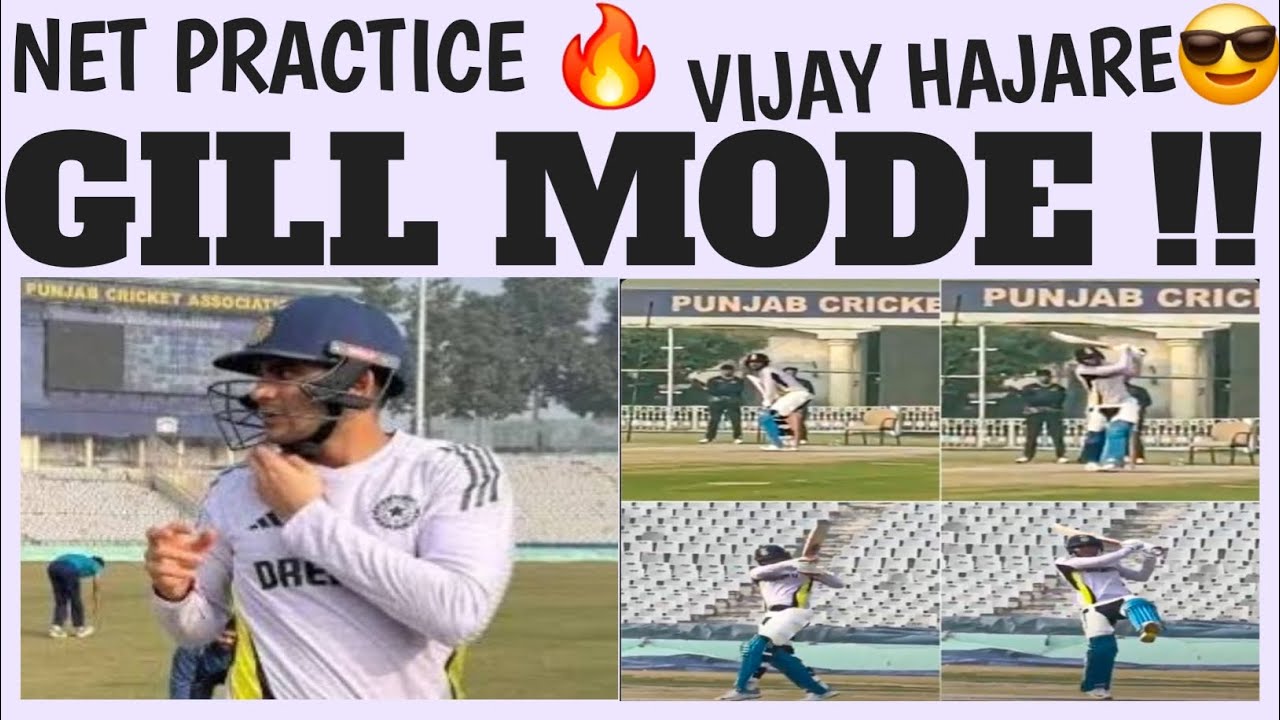 Shubhman Gill Fire🔥In Net Practice Session|Vijay Hazare Trophy2026 ...