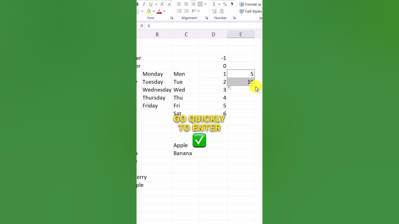 🔍 Learn how to create your own Excel Autofill list! - YouTube
